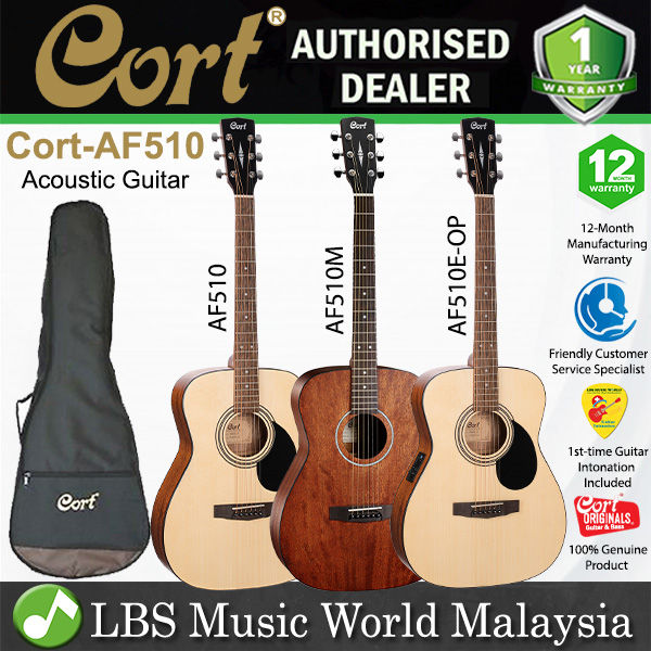 Cort AF510 Concert Spruce Top Acoustic Guitar With Merbau fingerboard ...