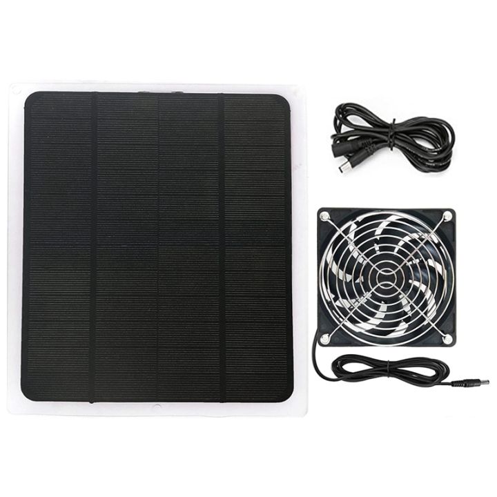 Solar Panel Fan 10W Waterproof Mini Solar Powered Fan Exhaust ...