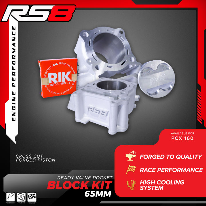 RS8 STEEL BORE CYLINDER BLOCK KIT 65MM (PCX160) | Lazada PH