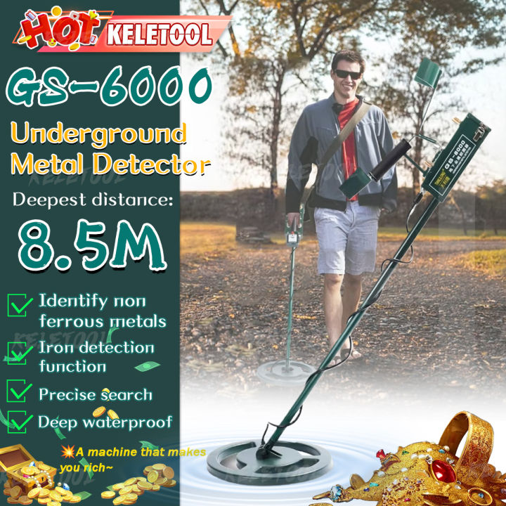 Gs-6000 Metal Detector Maxgeek Deep Depth Detection Underground 8.5M ...