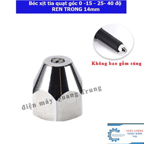 Béc xịt góc xòe cố định (từ 0 độ - 40 độ) đầu phun inox thân đồng mạ ...