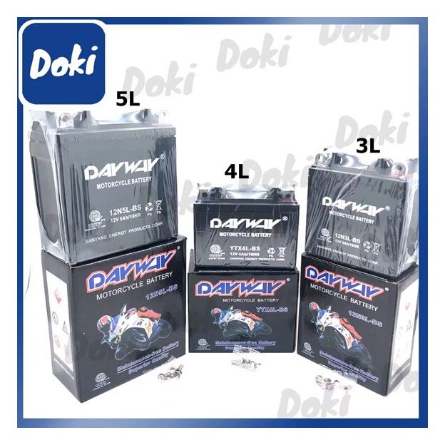 [DOKI MOTO] MOTORCYCLE BATTERY DAYWAY BRAND | Lazada PH