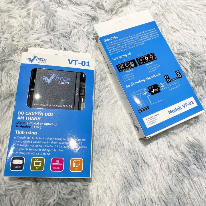 Bộ chuyển quang Vitech VT01 - Tiếng to nhất Việt nam kèm Dây quang 4mm ...