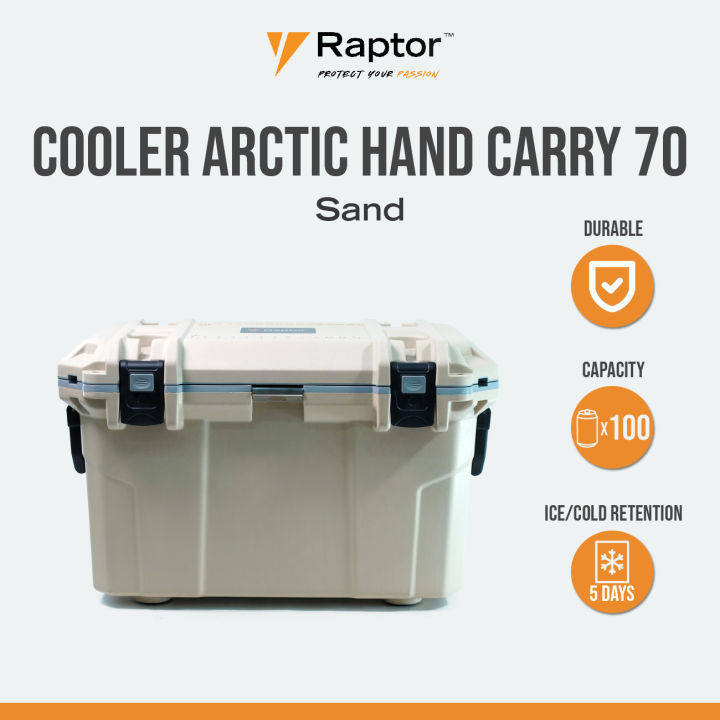 Raptor Cooler Arctic Hand Carry 70 Cold Storage for Camping and Outdoor ...