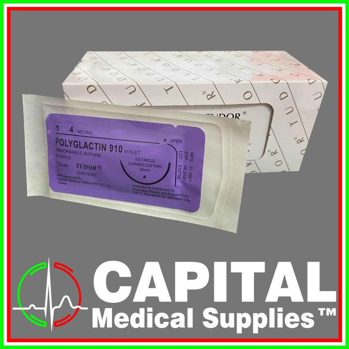 Polyglactin 910 Colour Violet Absorbable Suture, (Curve Cutting/Round ...