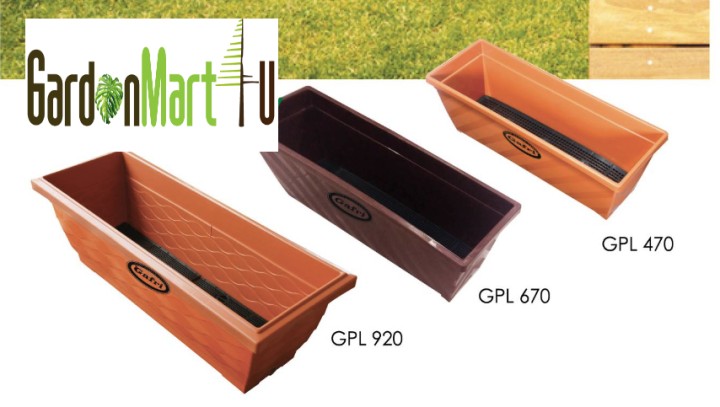 GPL920 Flower Plastic Planter Pot Pasu Bunga Panjang Plastik | Lazada