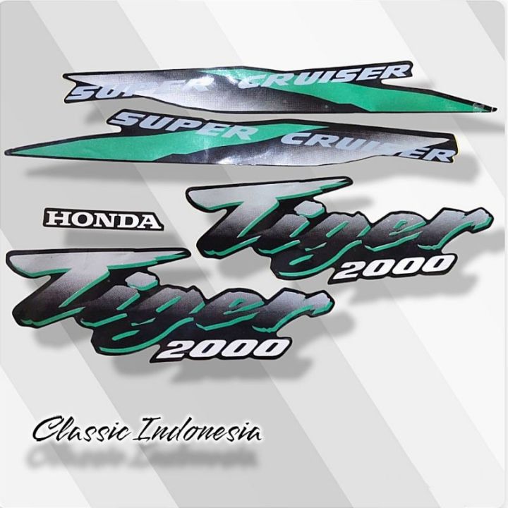 Sticker Lis Striping Honda Tiger Lawas Tiger Lama 2000 hijau | Lazada ...