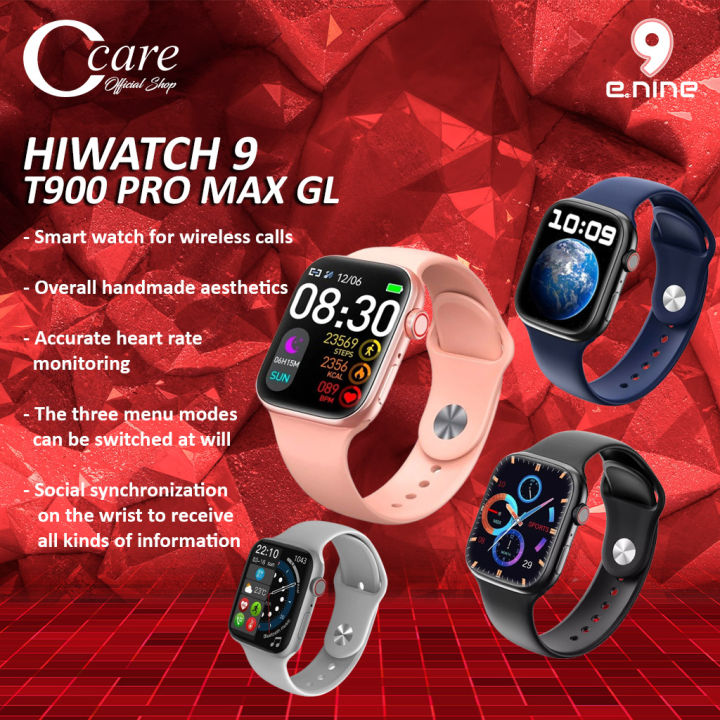 E.NINE Smartwatch 9 T900 PRO MAX GL BIG 2.3 INFINITE DISPLAY | Lazada ...