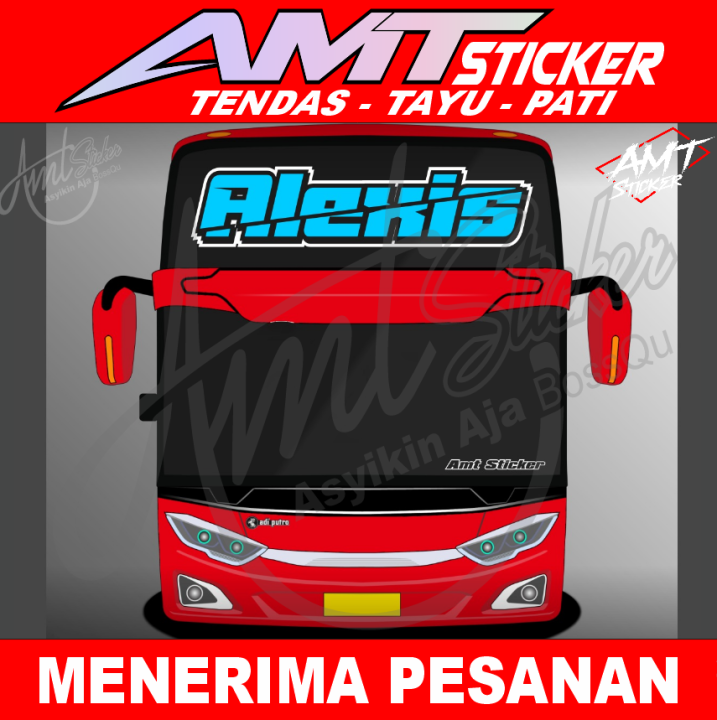 STIKER KACA DEPAN BUS UKURAN 170X40 CM - STIKER BIS - BISA REQUEST ...