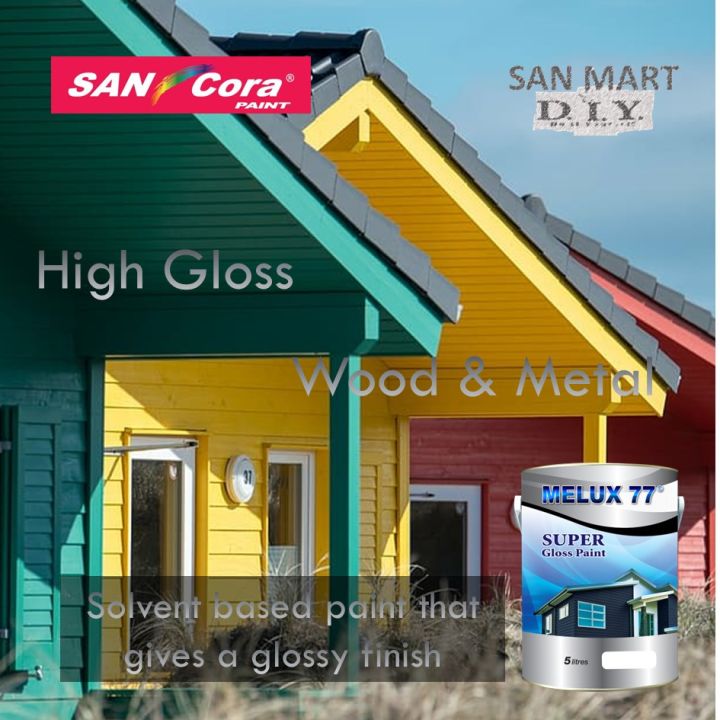 (1 & 5 Litres) SANCora MELUX 77 Gloss Finish / Wood & Metal Paint/ Cat ...