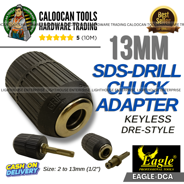 Drill Chuck Adapter Keyless - DRE Style (EAGLE-DCA) (EAGLE Professional ...