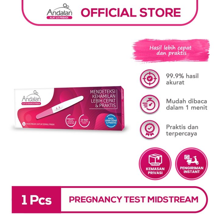 Andalan Pregnancy Test Midstream isi 1 Pcs / Alat Uji Cek Kehamilan ...
