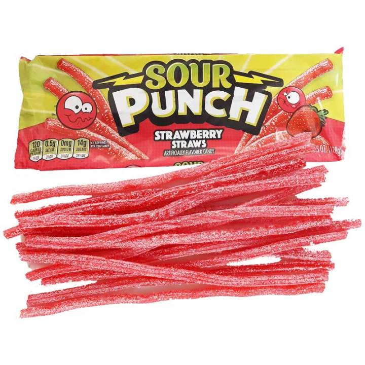 Sour Punch Strawberry Straws 4.5oz/128g | Lazada PH