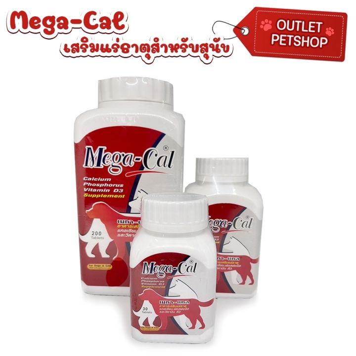 "MEGA-CAL" เมกา-แคล อาหารเสริมแร่ธาตุ แคลเซียม ฟอสฟอรัส วิตามินดี3 ...