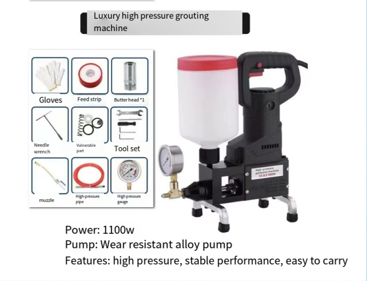Newly upgraded 1100W Electric Epoxy Injection Piston Pump Polyurethane ...