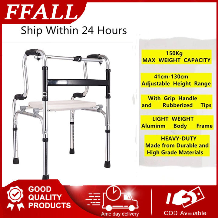 Walker for adult Multi-functional foldable stainless steel Walking Aid ...