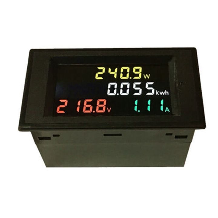 AC Voltmeter Ammeter Power Energy Meter 0.01-100A HD Color Screen 180 ...
