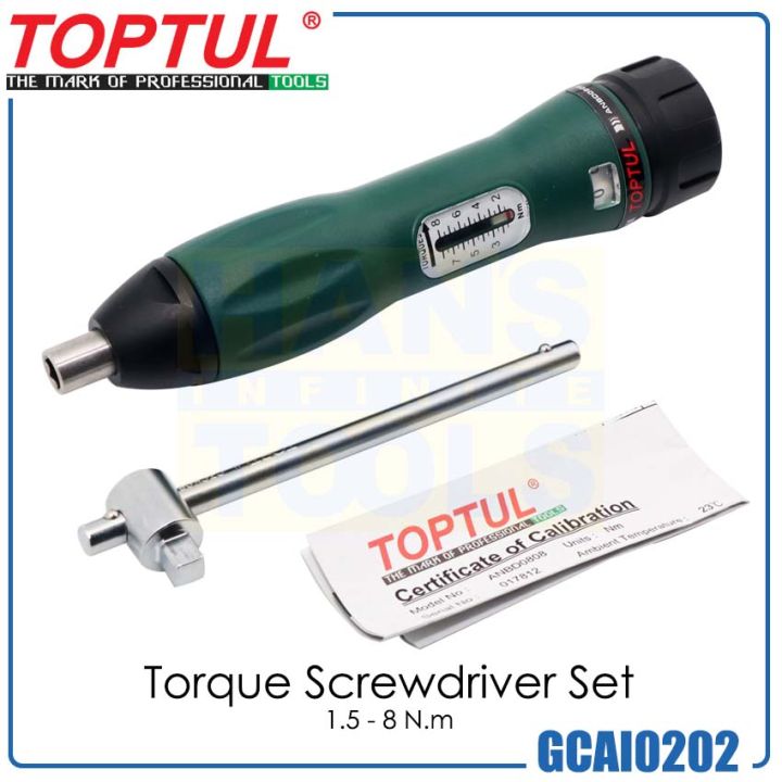 Toptul GCAI0202 Torque Screwdriver Set 1/4" | Lazada PH