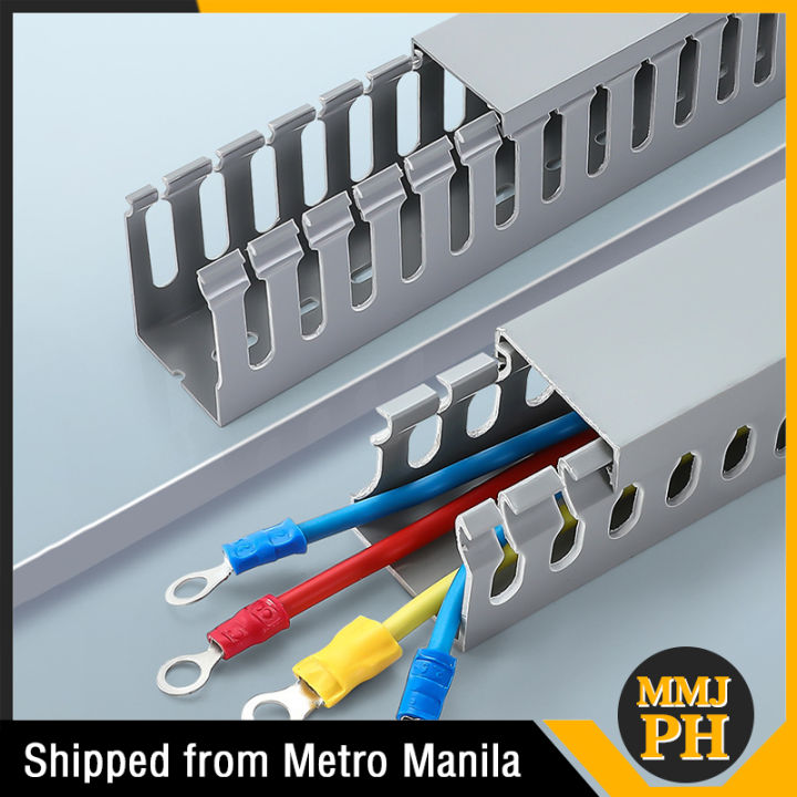 Open Slot Cable Duct Management Raceway PVC Cable Tray Cable Wall Wire Duct | Lazada PH