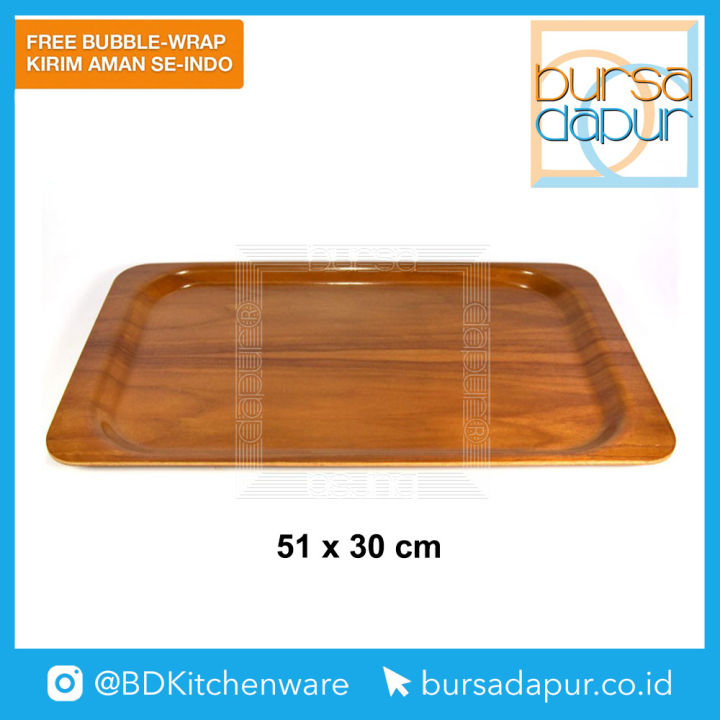 Baki Kayu 51 X 30 cm / Nampan Kayu Persegi Panjang (S-2) | Lazada Indonesia