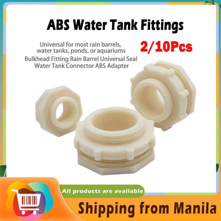 2Pcs ABS water tank fittings 1/2" 3/4" 1" Thread Water Tank Connector ...