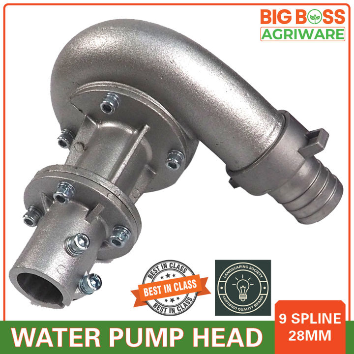 BBA Water Pump Head 28mm 9T/9 Spline Gear Head Attachment for 2-stroke ...