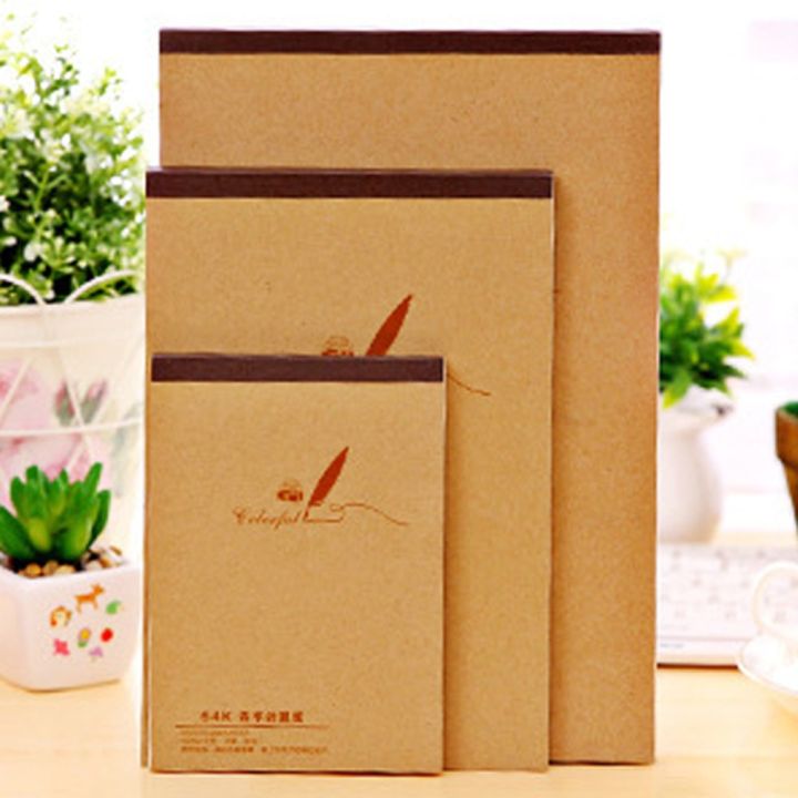 REBACCA Notebook Office Kraft Paper Memo Book Hand Paintting Book ...