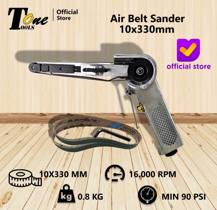 MESIN AMPLAS ANGIN BELTON AIR BELT SANDER 10 X 330 PERKAKAS ANGIN ...