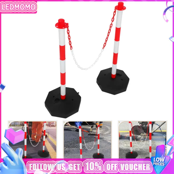 LEDMOMO 1 Set Traffic Cone Post: Weighted Plastic Post with Base ...