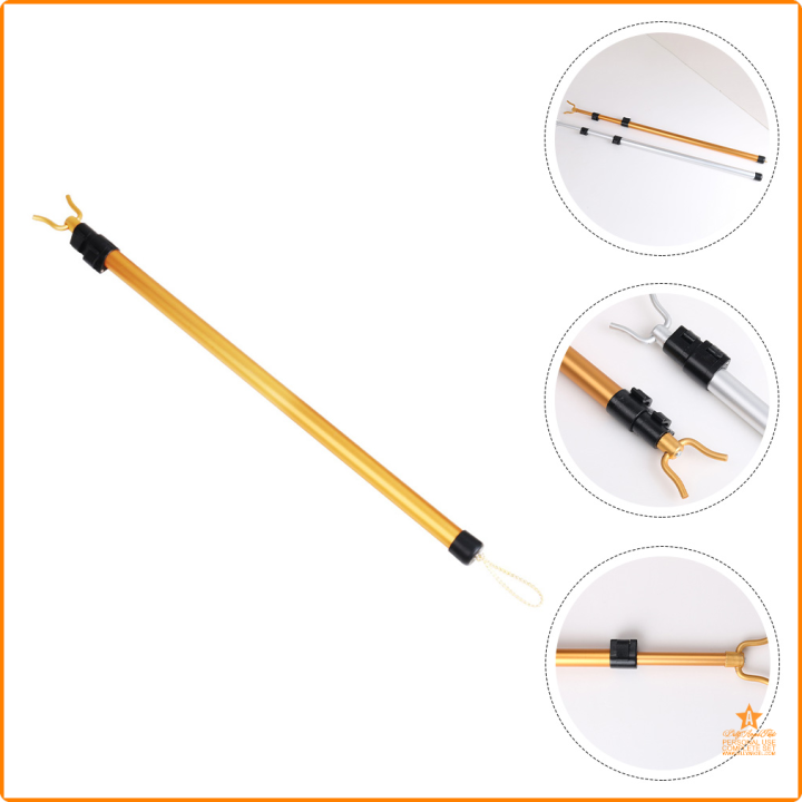 [op060] Pole Closet Hook Stick Reach Retractable Long Rod Hanger Poles ...