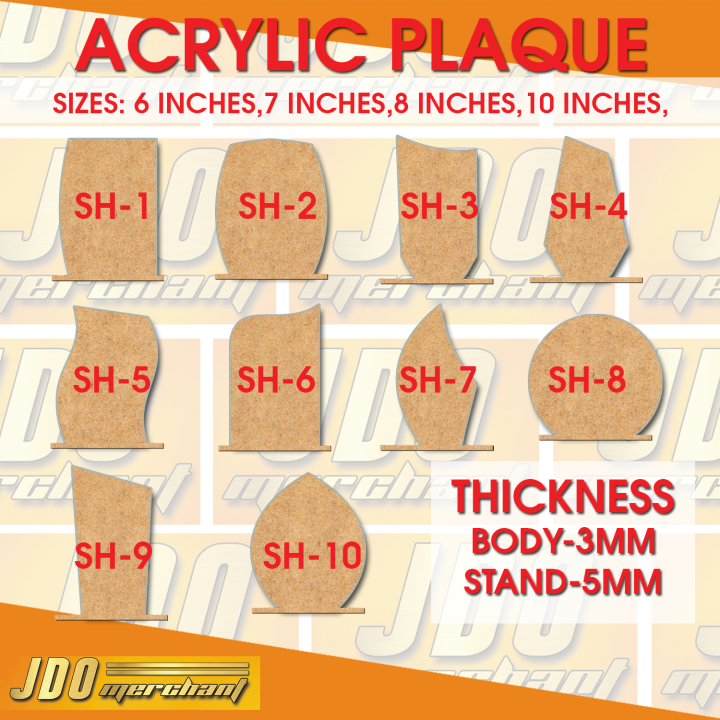 Blank Plaque Blank Acrylic Clear Transparent, Trophy, Awards | Lazada PH