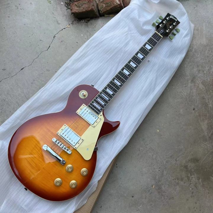 Classic Gibson Les Paul Standard Honey Burst Flame Maple Top Electric ...