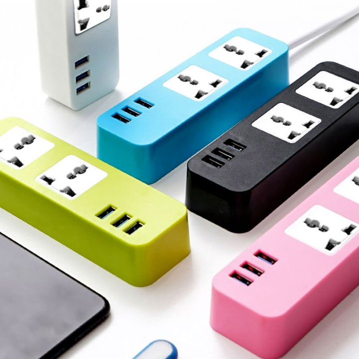 Trailing Multi Universal Socket USB Power Extension Charger Adapter ...