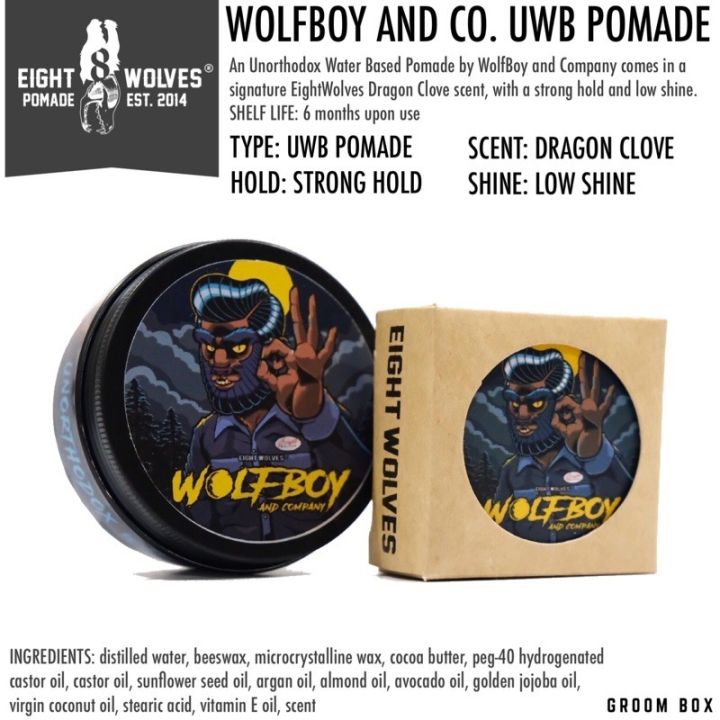 【COD】 [Eight Wolves] WolfBoy and Co. Unorthodox Water Based Pomade ...