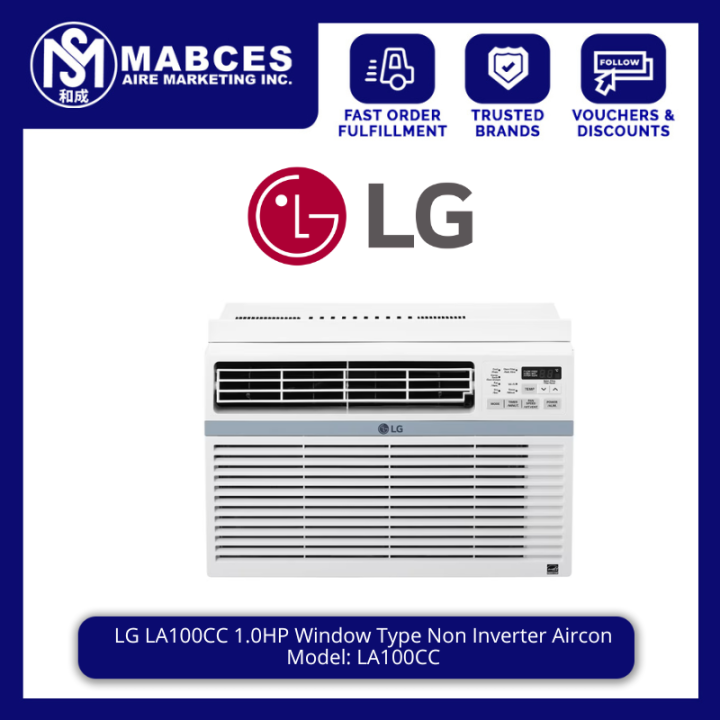 LG LA100CC 1.0HP Window Type Non Inverter Aircon | Lazada PH