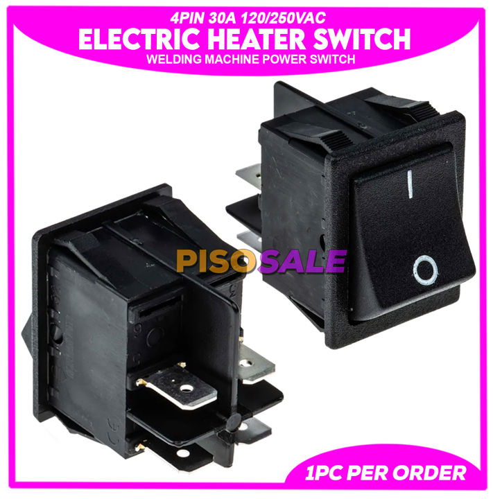 Welding Machine Power Switch 4Pin 30A 120/250VAC Electric Heater Switch ...