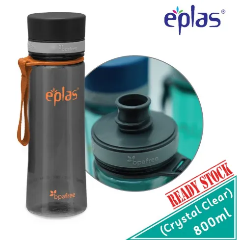 EPLAS 800/1000ml Clear Transparent Water Bottle with Handle, Tumbler ...