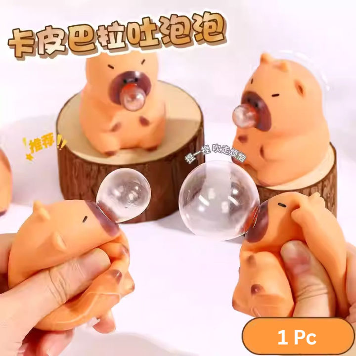 Mainan Air Ludah Bubble Capybara Comel Anak Tekan Lembut Hadiah Kanak ...