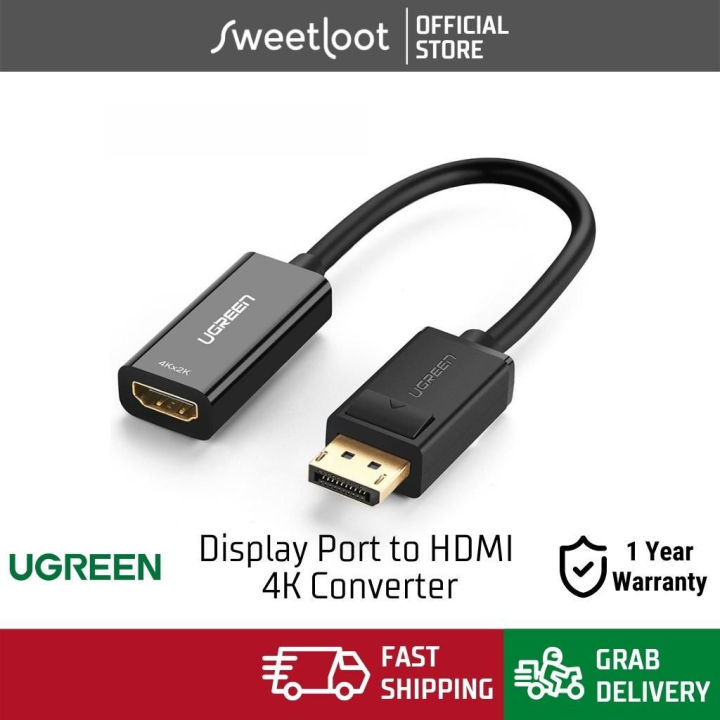 UGREEN 4K DisplayPort to HDMI Adapter 4Kx2K Display Port DP Converter ...