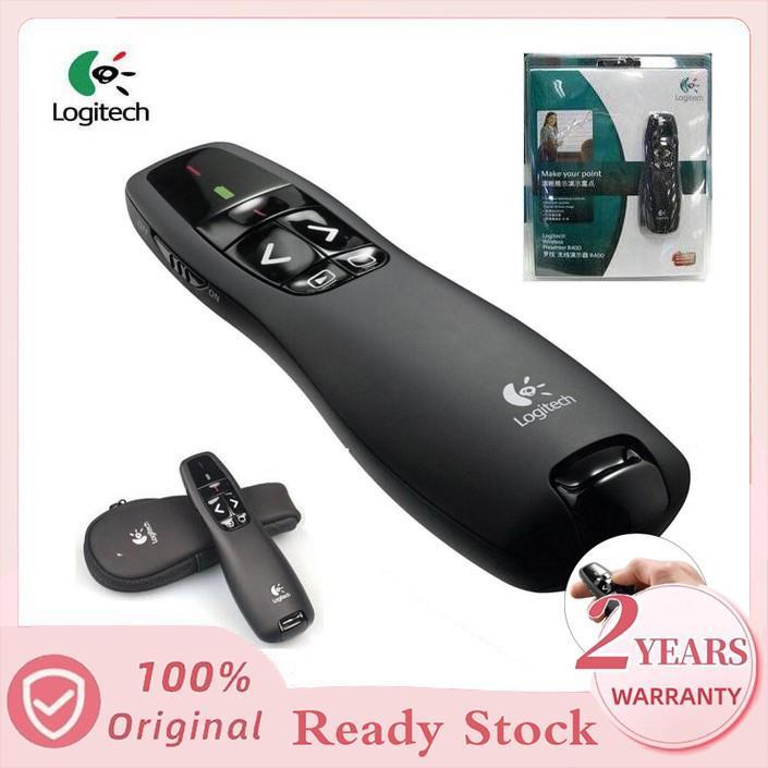 Original Logitech R400 Wireless Presenter Red Laser Pointer PPT USB Red | Lazada