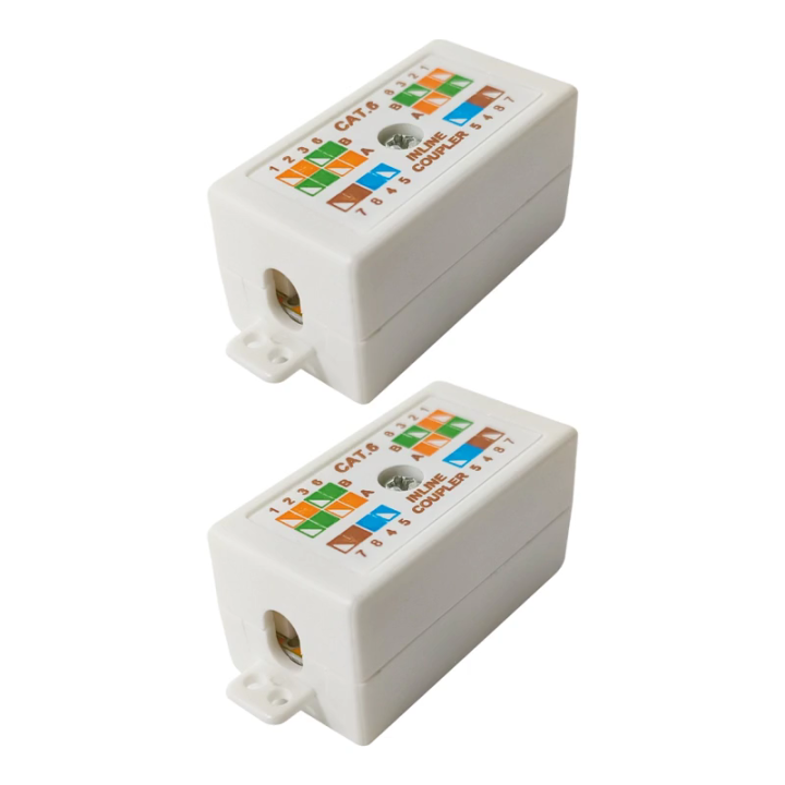 RJ45 Cat6 Junction Box Inline Punch Down Coupler Joiner for Cat6 ...