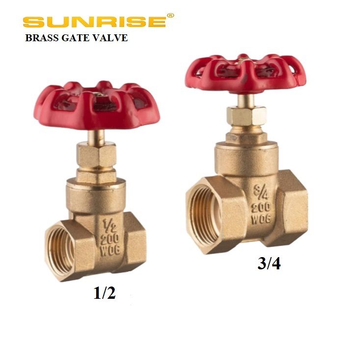 SUNRISE Original Brass Gate Valve ( 1/2, 3/4) | Lazada PH