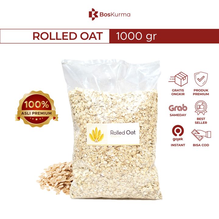 Rolled Oat 1 KG - Oatmeal Gandum Utuh Original | Lazada Indonesia