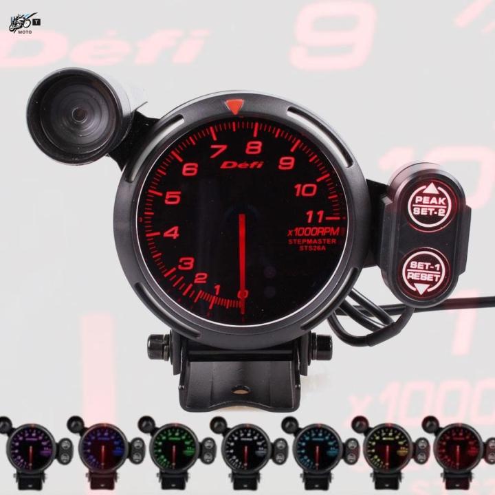 【T-Moto】 Defi BF 3.75 Inch 80mm 7 Colors 0-11000 RPM Tachometer Gauge ...