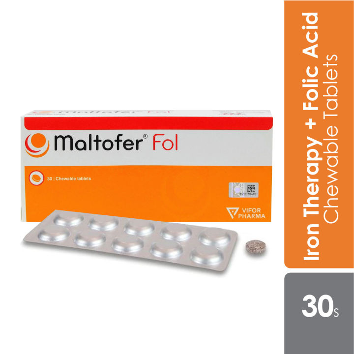 MALTOFER FOLIC 30's Chewable Tablets | Lazada