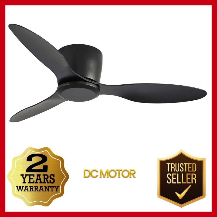 MYKE F7799 Ceiling Fan (42") (Black, White) (No Lamp) (2 yrs Warranty ...