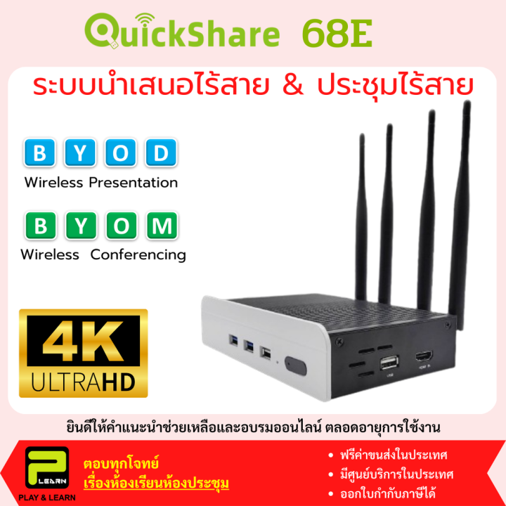 Quickshare 68E ระบบนำเสนอไร้สายและประชุมทางไกลไร้สาย | Lazada.co.th