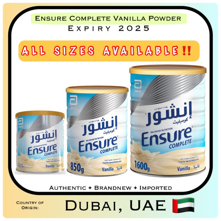 Ensure Complete Vanilla Milk Powder | Ex: MaY 2025 | Lazada PH