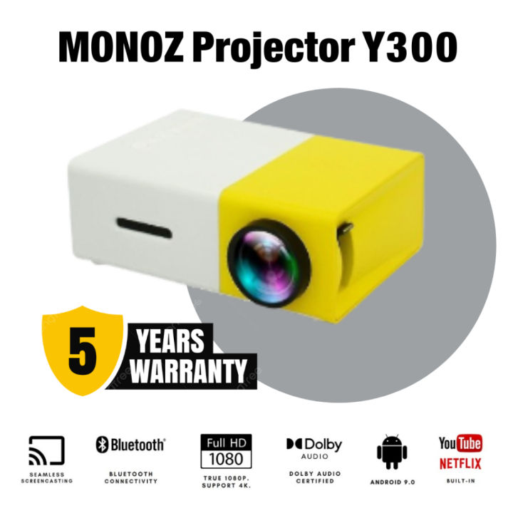 Mini Projector Y300 For Room 4K Ultra HD Mini Projector Portable Smart ...