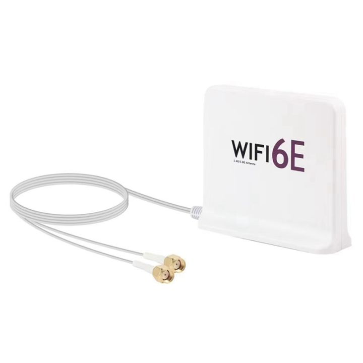 (VYHC) Portable 2.4G/5G/6G WiFi 6E Antenna with Cable Indoor Wireless Antenna with Magnetic ...